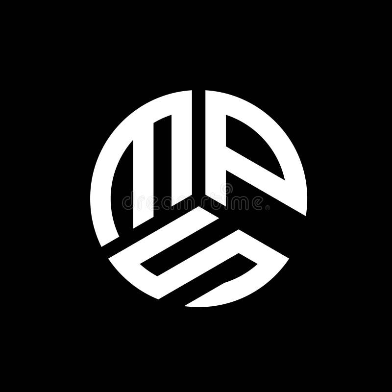 MPS Letter Logo Design on Black Background. MPS Creative Initials ...