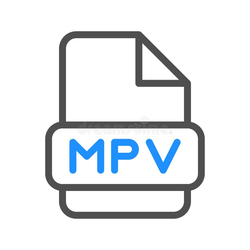 Mpv Document Files Icon, Video Format Symbol with a Unique Colored ...