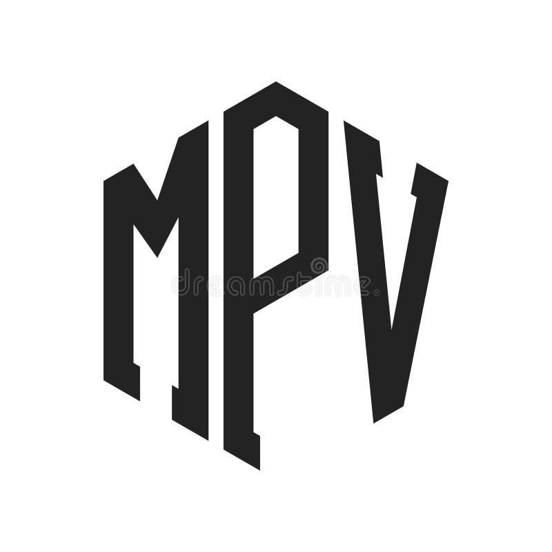 MPV Logo Design. Initial Letter MPV Monogram Logo Using Hexagon Shape ...