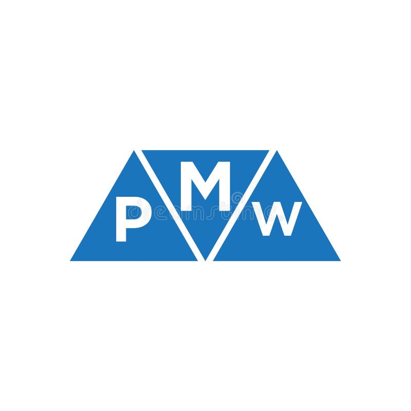 MPW Abstract Initial Logo Design on White Background. MPW Creative ...
