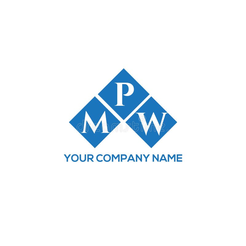 MPW Letter Logo Design on White Background. MPW Creative Initials ...