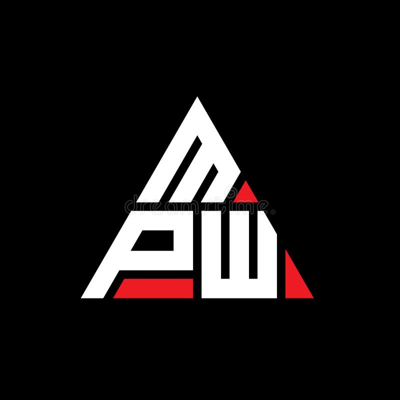 MPW Triangle Letter Logo Design with Triangle Shape. MPW Triangle Logo ...