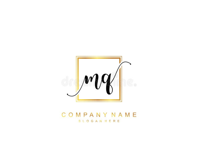 Initial MQ Signature Logo Template Vector Stock Vector - Illustration ...