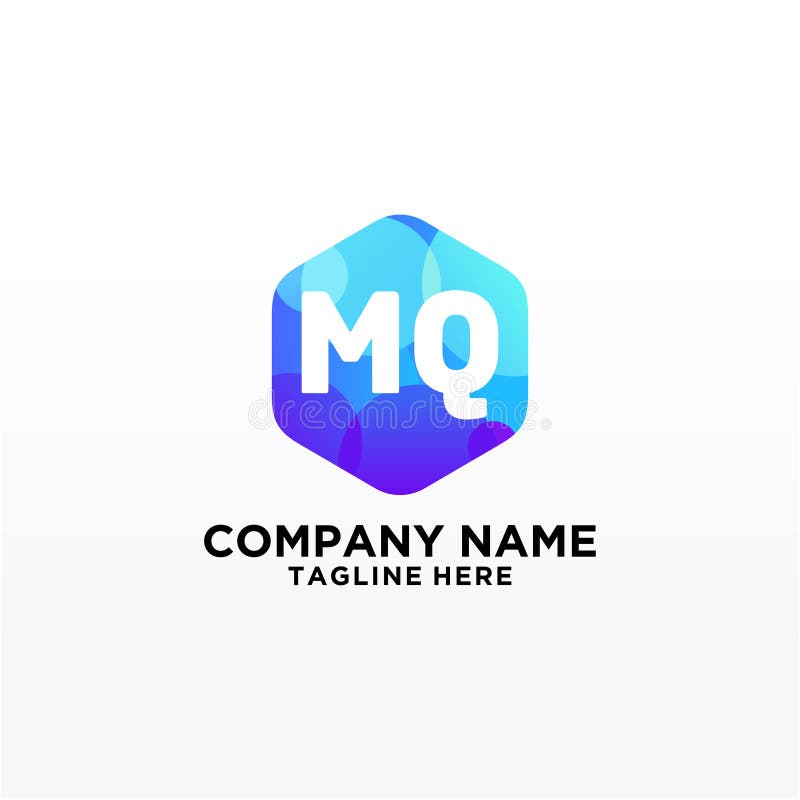 MQ Initial Logo with Colorful Circle Template Vector Stock Vector ...