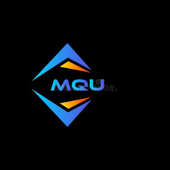 MQU Abstract Technology Logo Design on Black Background. MQU Creative ...