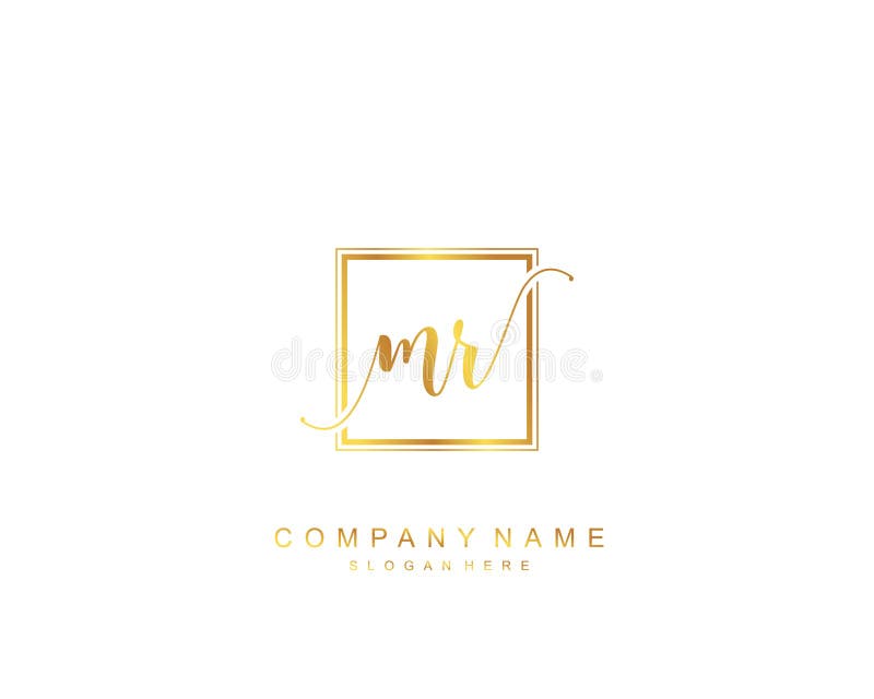 Initial MR Signature Logo Template Vector Stock Vector - Illustration ...