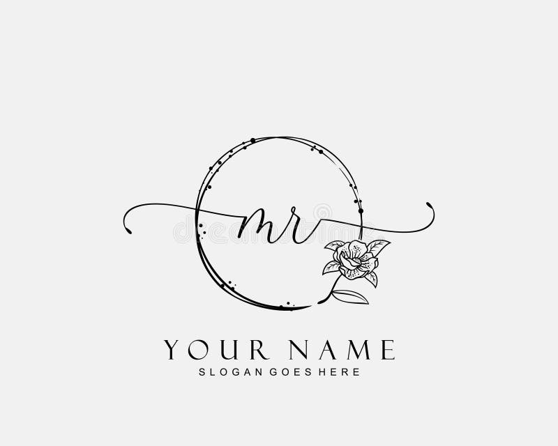 Initial MR Signature Logo Template Vector Stock Vector - Illustration ...
