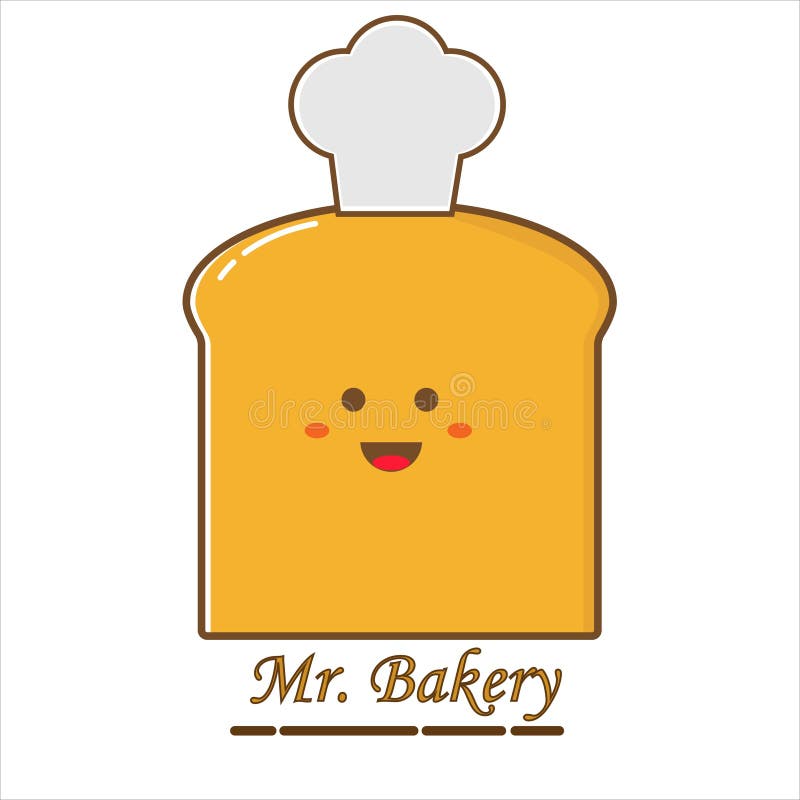 Mr. Bakery Vector Design Flat Illustration Stock Vector - Illustration ...