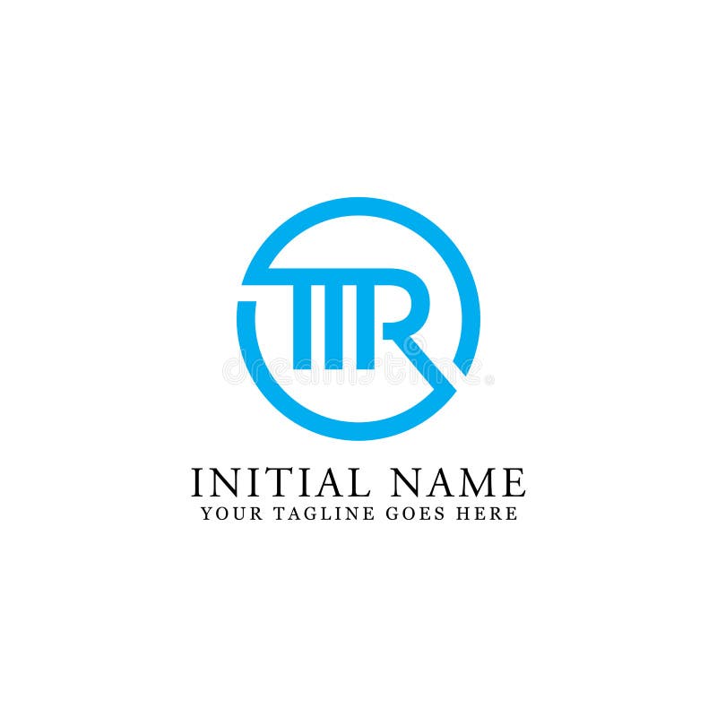 MR Blue Circle Logo Designs, MR Initial Logo Inspiration Stock Vector ...