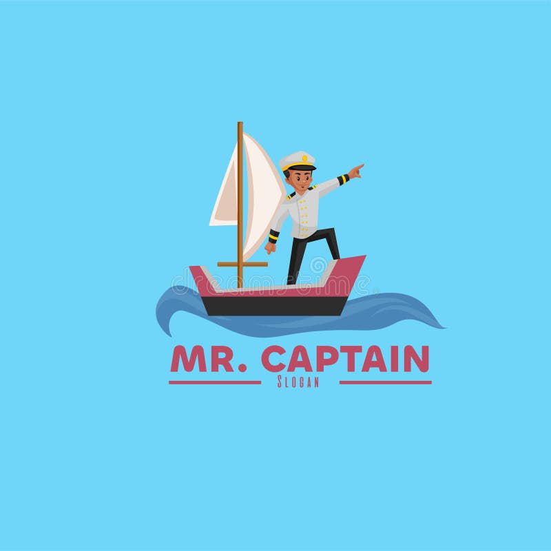 Mr. Captain Vector Mascot Logo Stock Vector - Illustration of company ...