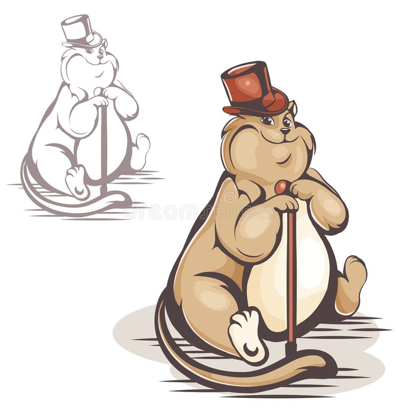 Mr. Cat stock vector. Illustration of cartoons, costume - 33787749