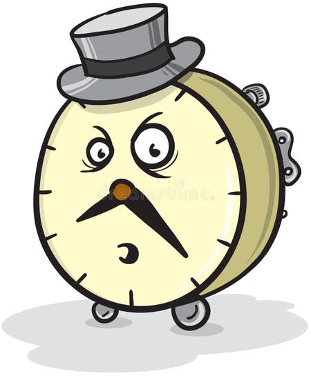 Mr. clock stock vector. Illustration of felt, mustache - 19081713
