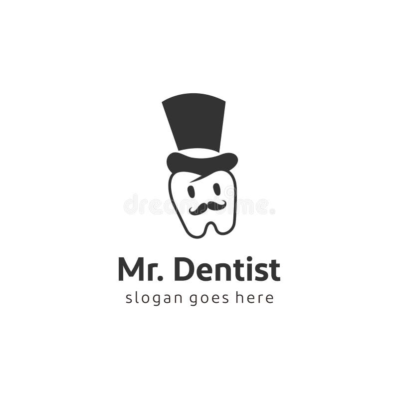 Mr Dental, Tooth Teeth with Magician Hat Logo Design Stock Vector - Illustration of logo, smile ...