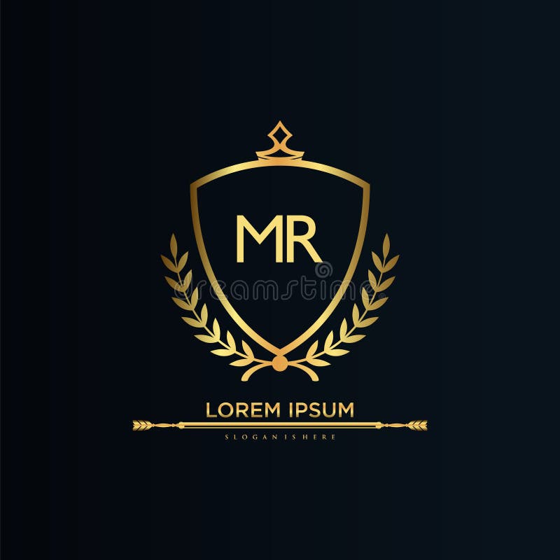 MR Letter Initial with Royal Template.elegant with Crown Logo Vector ...