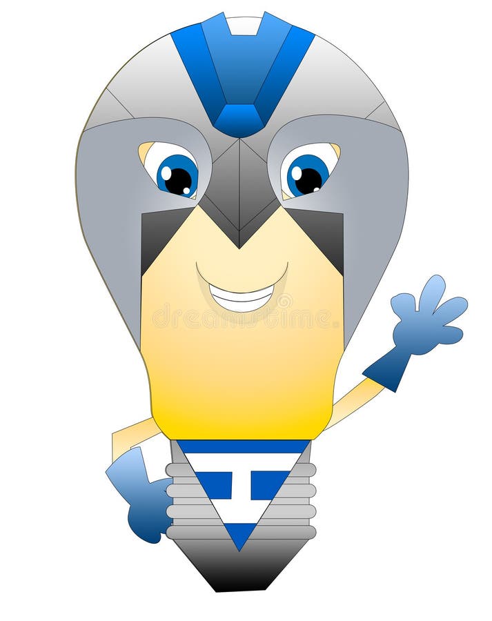 Mr. Light bulb stock illustration. Illustration of drawing - 42772887