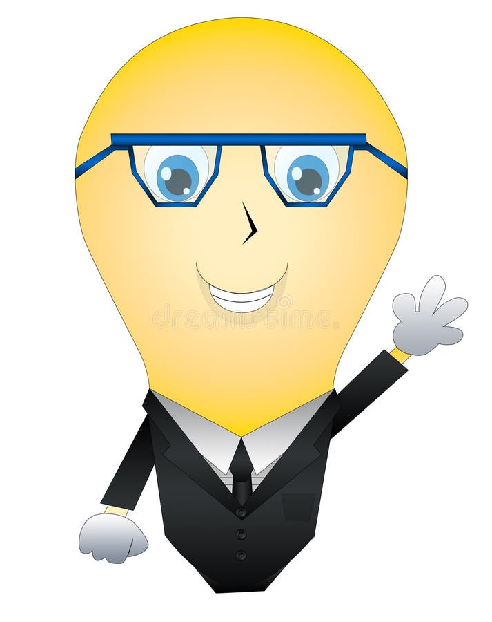Mr. Light bulb stock illustration. Illustration of glass - 42772823