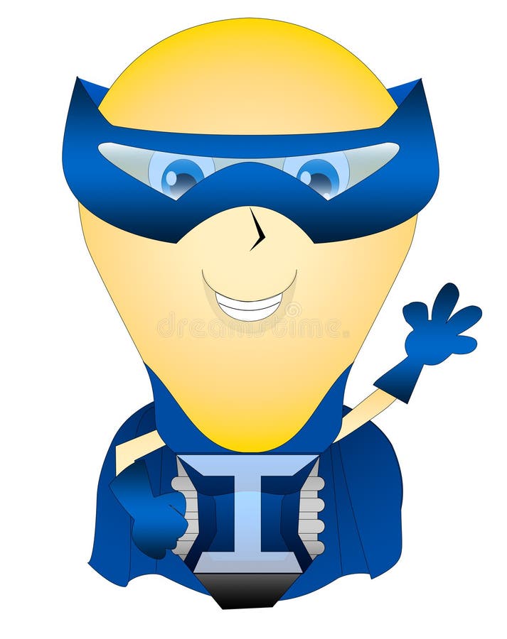 Mr. Light bulb stock illustration. Illustration of drawing - 42772887