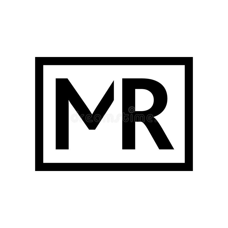 MR Logo Design. Vector Illustration Stock Vector - Illustration of ...