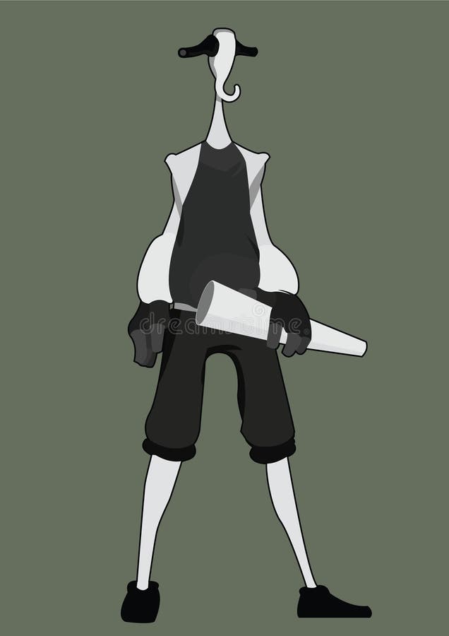 Mr.Lu stock vector. Illustration of runner, strange, monster - 9593768