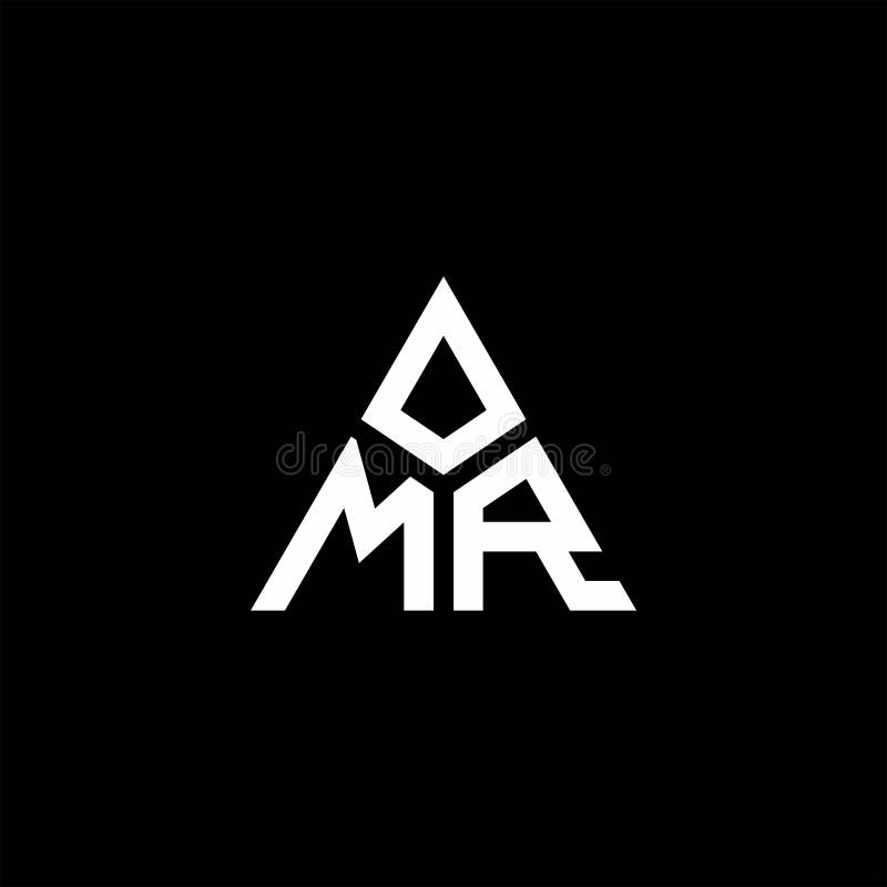 MR Monogram Logo with 3 Pieces Shape Isolated on Triangle Stock Vector ...