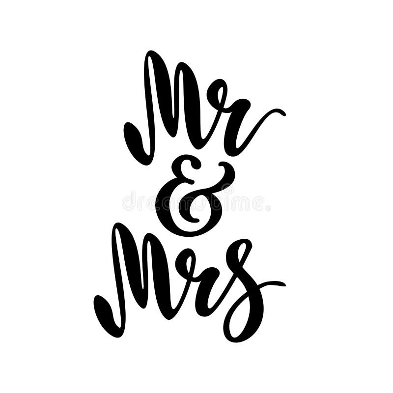 Calligraphy Mr Mrs Stock Illustrations – 286 Calligraphy Mr Mrs Stock ...