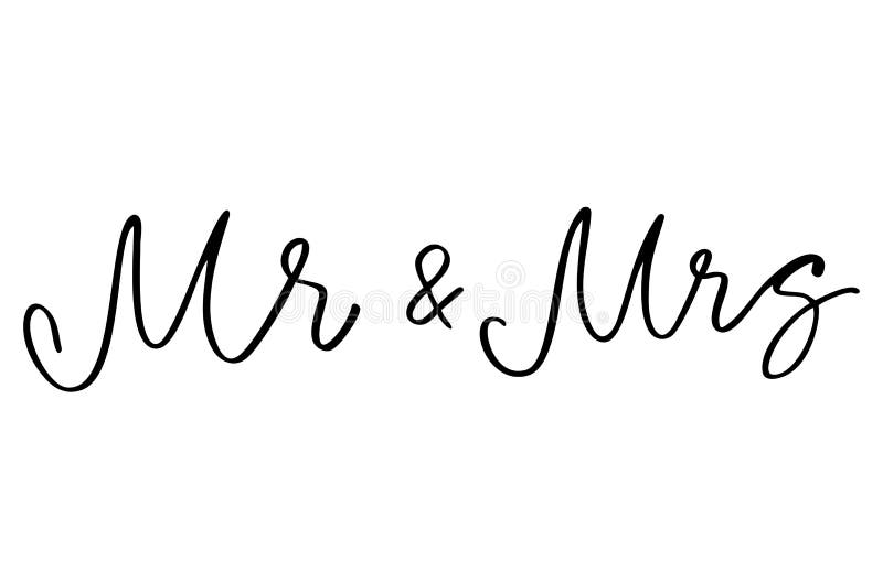 Calligraphy Mr Mrs Stock Illustrations – 286 Calligraphy Mr Mrs Stock ...