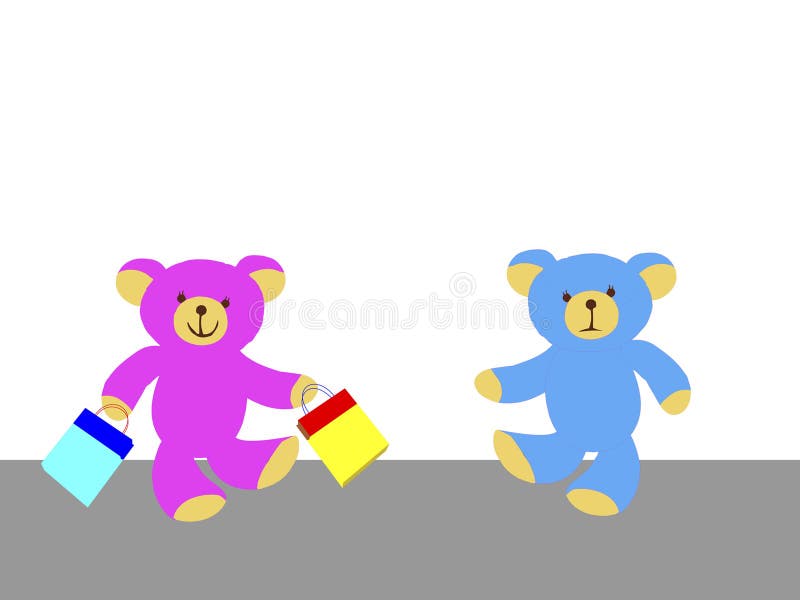 Mr and mrs teddy bear stock vector. Illustration of grumpy - 8134262