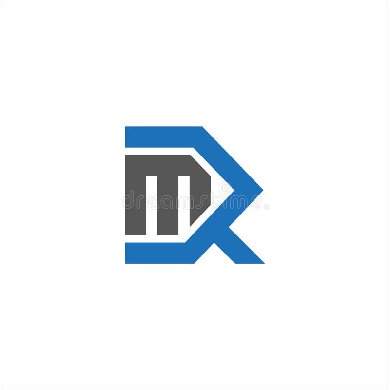 MR RM Letter Monogram Initial Logo Design Template Vector Illustration ...