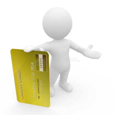 Mr. Smart Guy with Credit Card Stock Illustration - Illustration of ...