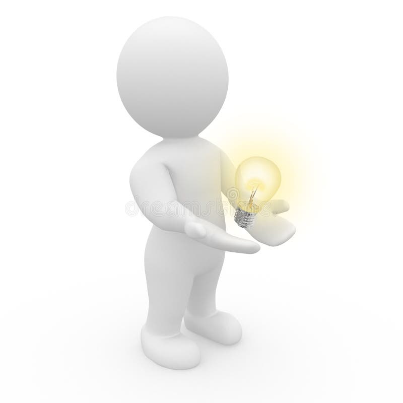 Mr. Smart Guy Has a Brilliant Idea Stock Illustration - Illustration of ...