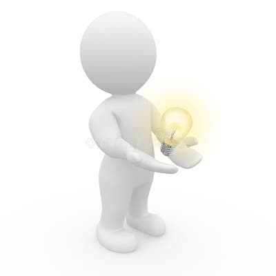 Mr. Smart Guy Has a Brilliant Idea Stock Illustration - Illustration of ...