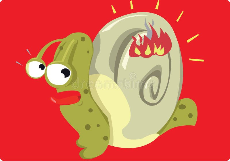 Mr Snail and a fire stock vector. Illustration of humor - 27089899