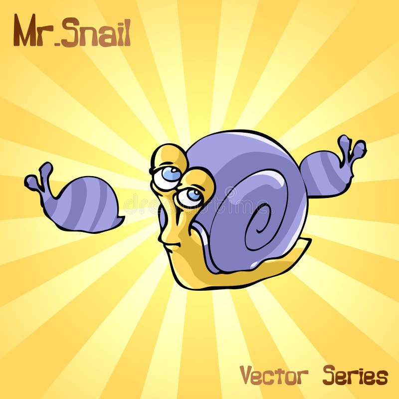 Mr. Snail with principal stock vector. Illustration of calm - 89905990