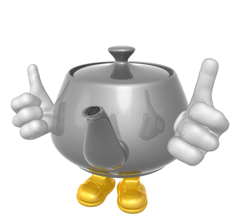 Mr teapot mascot character stock illustration. Illustration of white ...