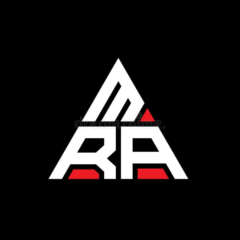 MRA Triangle Letter Logo Design with Triangle Shape. MRA Triangle Logo ...