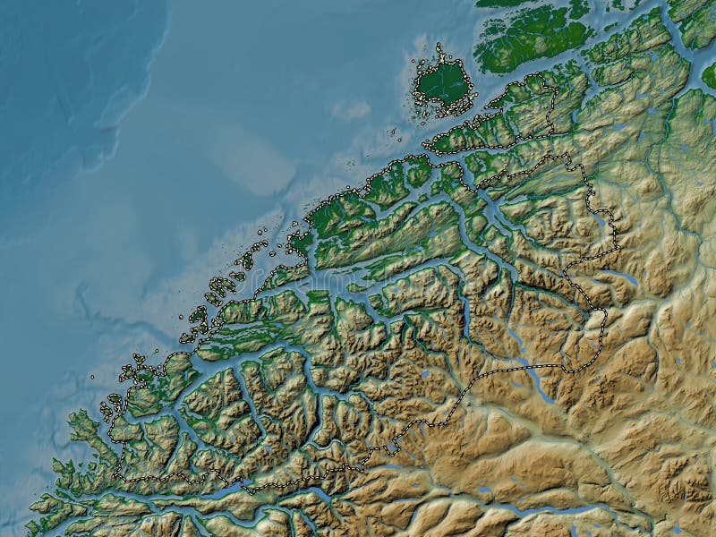 Mre Og Romsdal, Norway. Physical. No Legend Stock Illustration ...