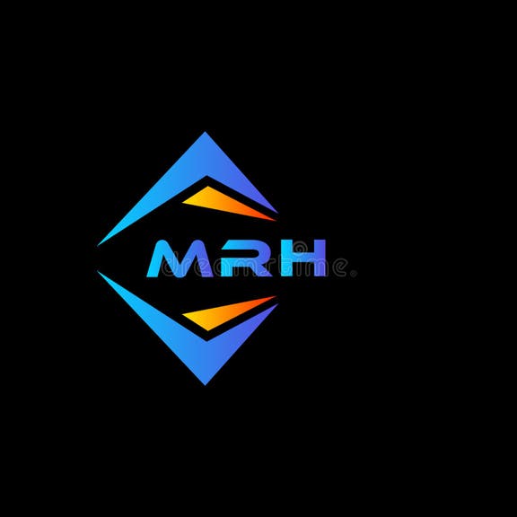 MRH Abstract Technology Logo Design on Black Background. MRH Creative ...