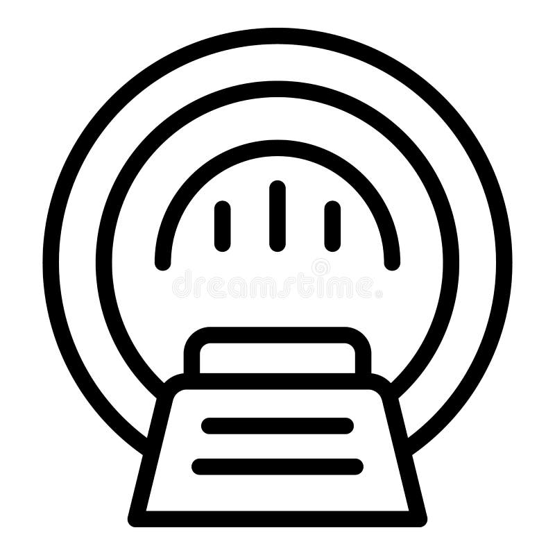 Mri Device Icon Outline Vector. Clinic Patient Stock Illustration ...
