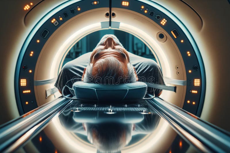 MRI Diagnostic Session, Inside View Stock Illustration - Illustration ...