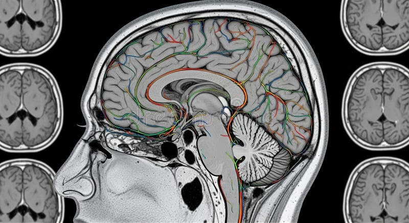 Detailed Grayscale Brain Scan Stock Illustrations – 11 Detailed ...