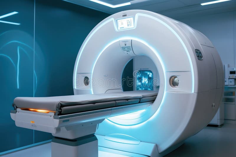 MRI Machine - Generative AI Stock Illustration - Illustration of slim ...