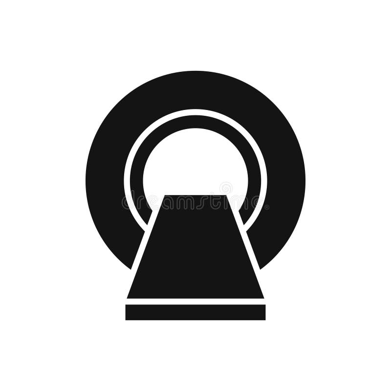 MRI Machine Icon Symbol on White Background Stock Illustration ...