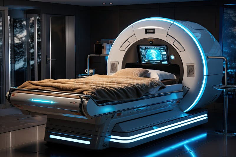 An Mri Machine in a Room with a Bed Stock Image - Image of ...