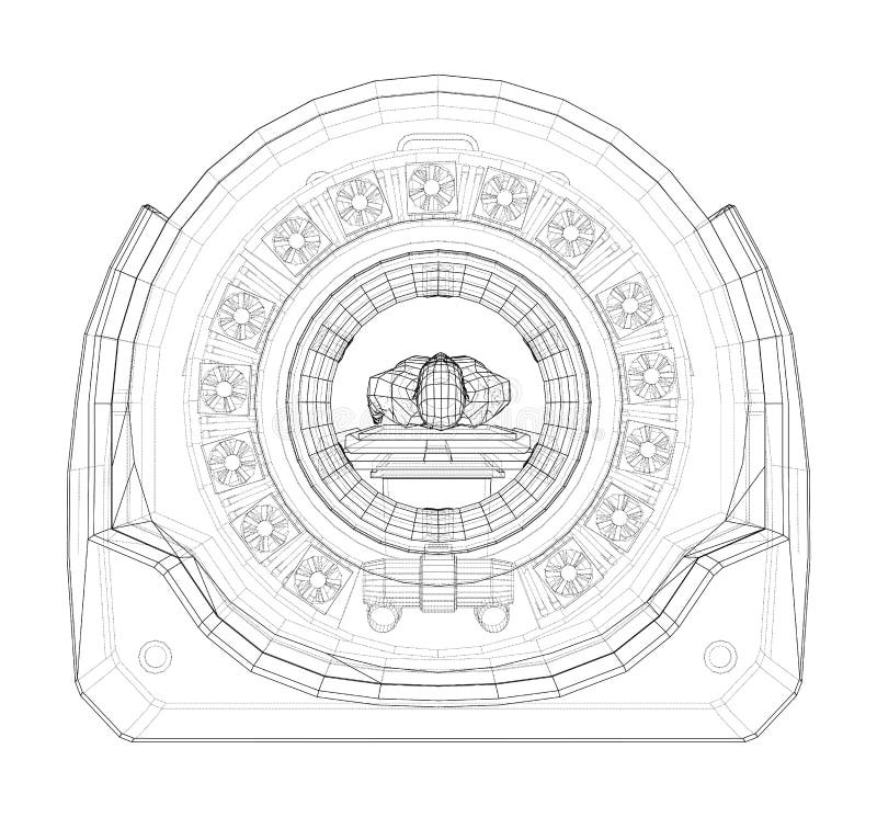 MRI Machine Scanning Patient Inside. Vector Stock Vector - Illustration ...