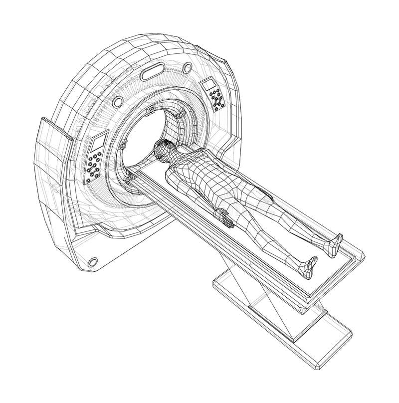 MRI Machine Scanning Patient Inside. Vector Stock Vector - Illustration ...