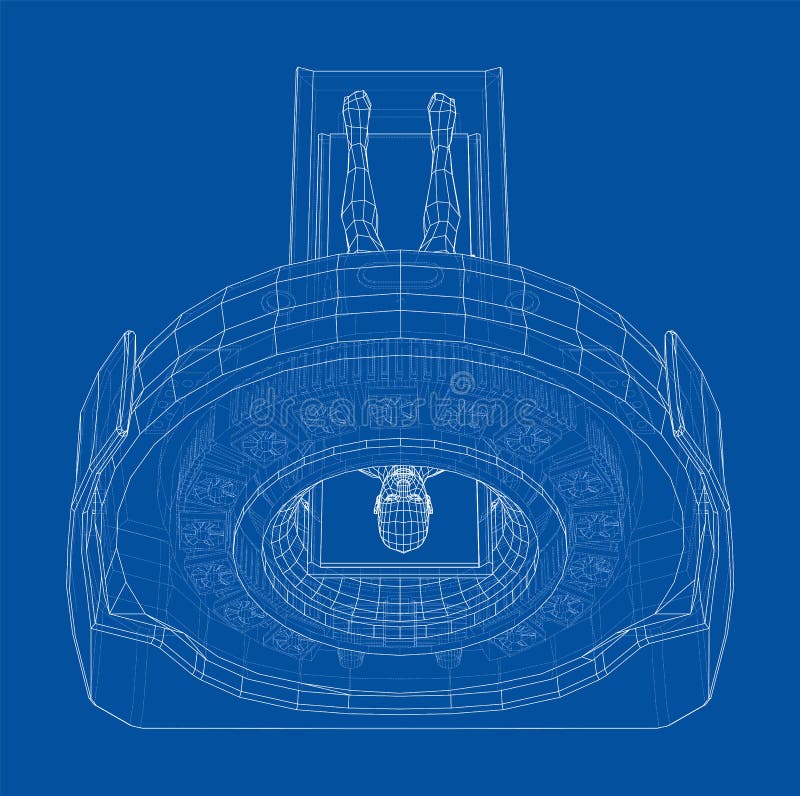 MRI Machine Scanning Patient Inside. Vector Stock Vector - Illustration ...