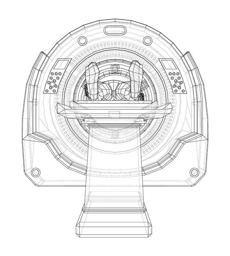 MRI Machine Scanning Patient Inside. Vector Stock Vector - Illustration ...