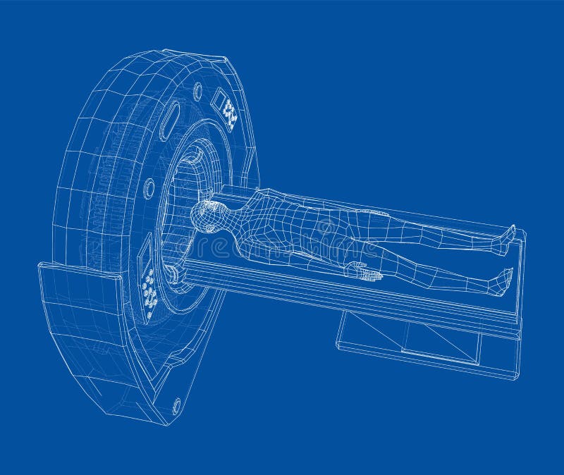 MRI Machine Scanning Patient Inside. Vector Stock Vector - Illustration ...