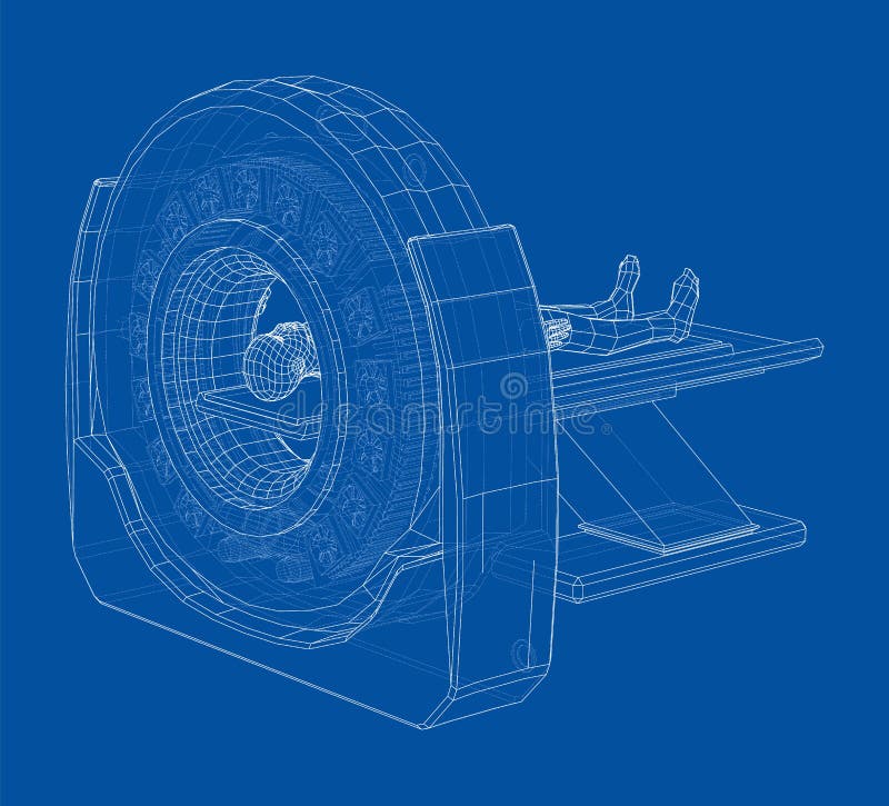 MRI Machine Scanning Patient Inside. Vector Stock Vector - Illustration ...