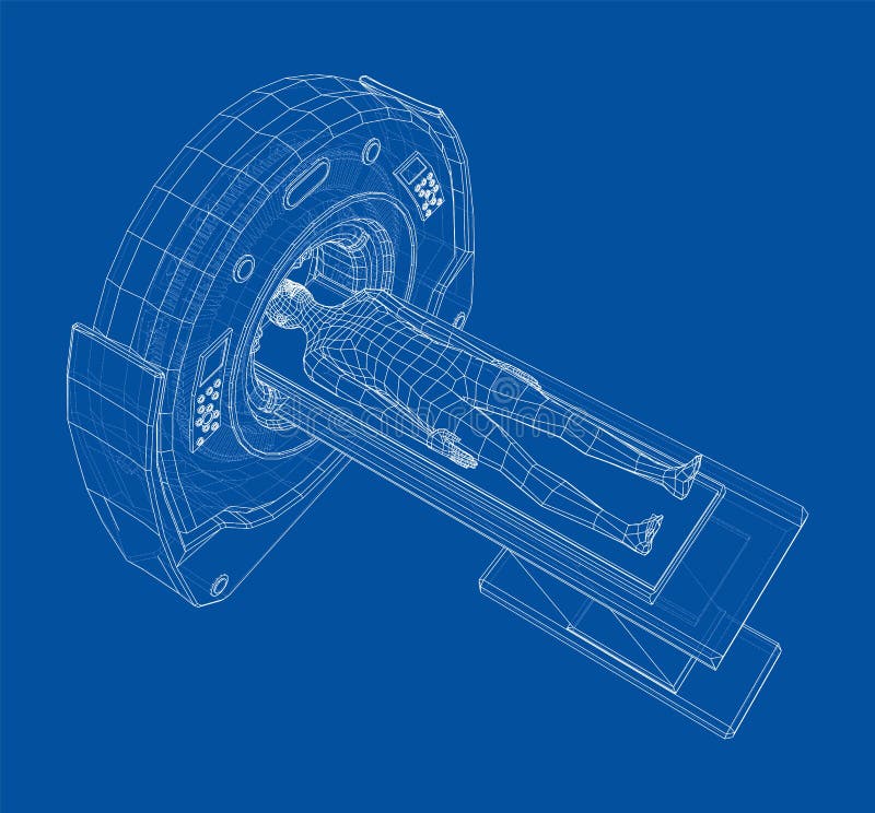 MRI Machine Scanning Patient Inside. Vector Stock Vector - Illustration ...